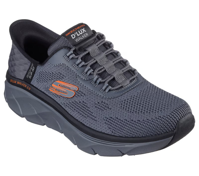 Skechers Men's Slip-ins RF: D'Lux Walker 2.0 - Rezinate (Charcoal/Oran ...
